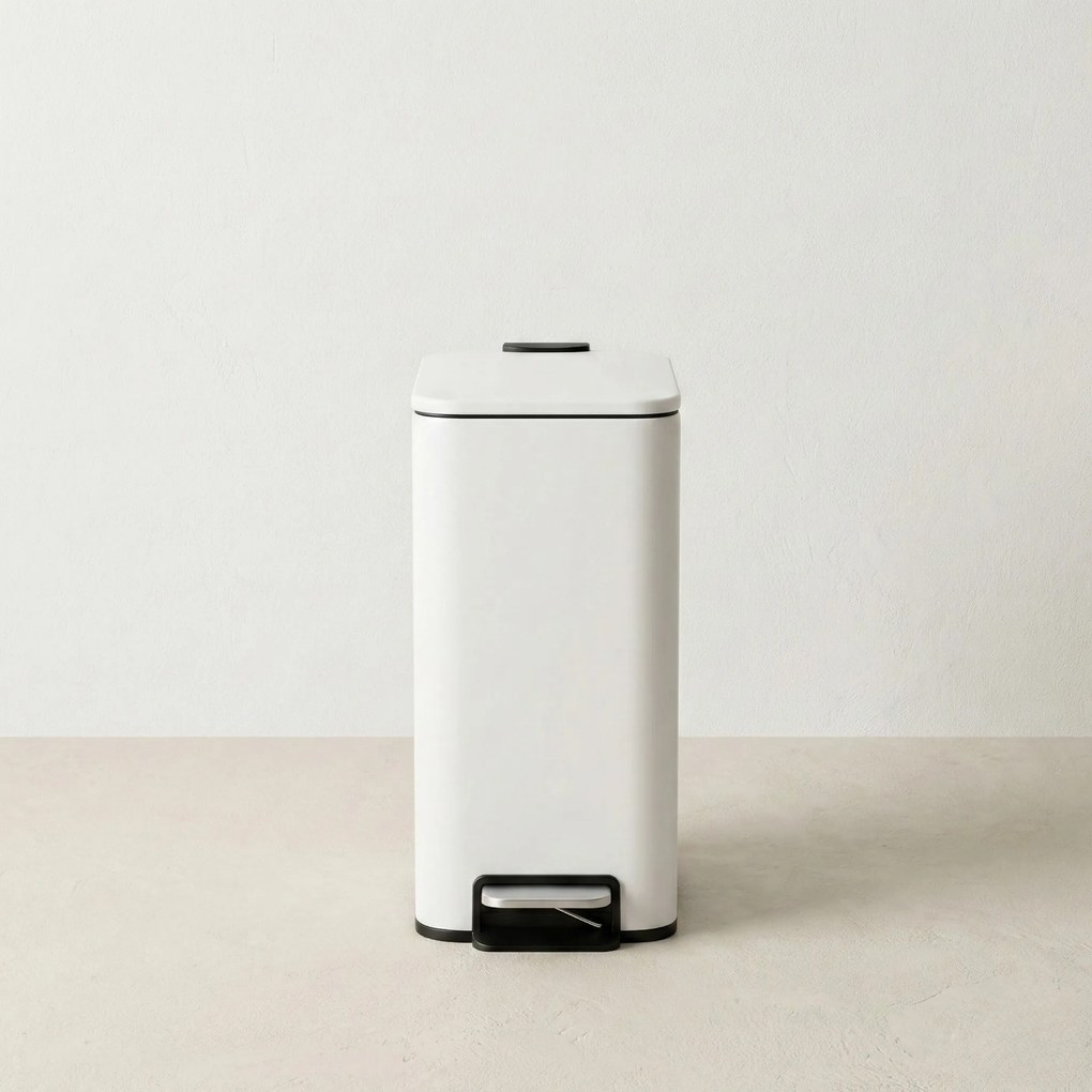 Úzký koupelnový koš BALVO, 5 l – bílý