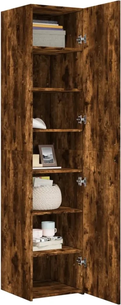 Skříň highboard kouřový dub 40 x 42,5 x 185 cm kompozitní dřevo 3281403