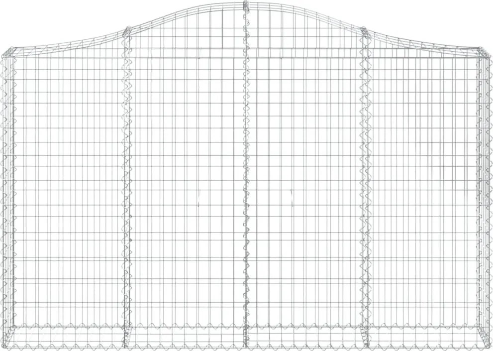 vidaXL Klenuté gabionové koše 9 ks 200x30x120/140cm pozinkované železo [3145458]