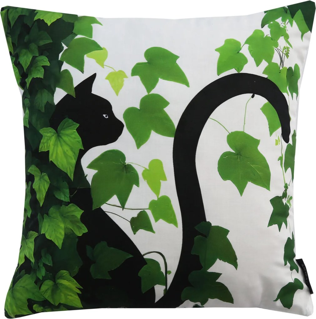 XPOSE® Set povlaků na polštář KOČKY A KYTKY (digitální tisk) 43x43 cm - set 4ks