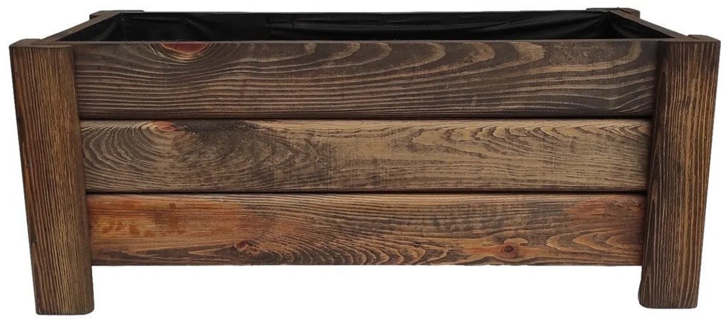 Dřevěný zahradní květináč VELVET, teak VELKY , 800x400x330