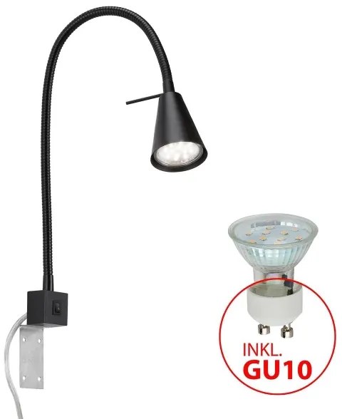 Briloner 2080-015 - LED Nástěnná lampa COMFORT LIGHT 1xGU10/5W/230V černá