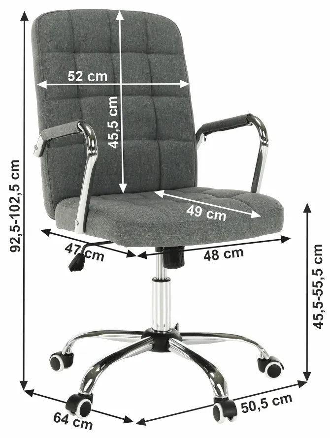 Kondela Kancelářské křeslo, šedá, MORGEN