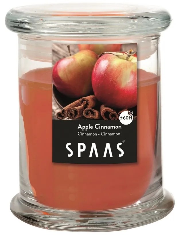 SPAAS Vonná svíčka ve skle Apple Cinnamon, 11 cm