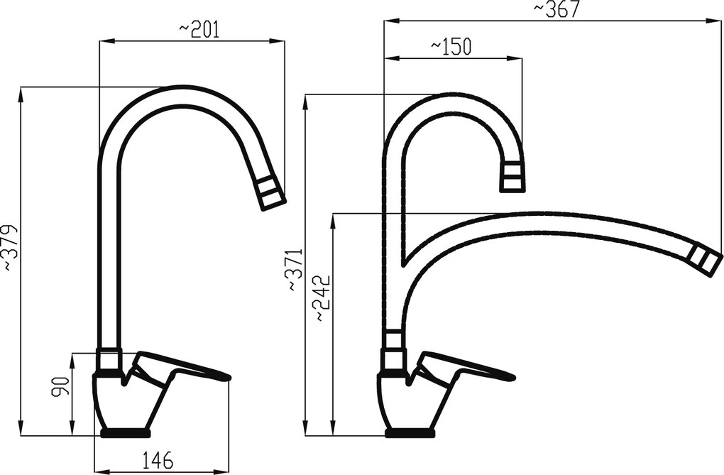 Novaservis Novaservis, Dřezová baterie s šedým flexi ramenem Metalia 54, chrom, 54014F-0S