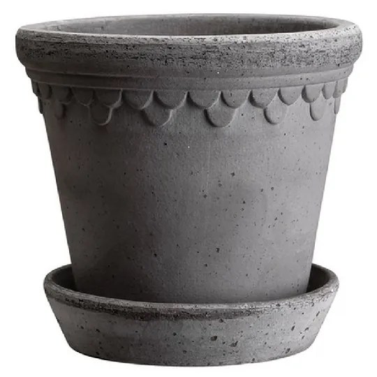 Květináč Kobenhavner s podmiskou Raw Grey 16 cm Bergs Potter