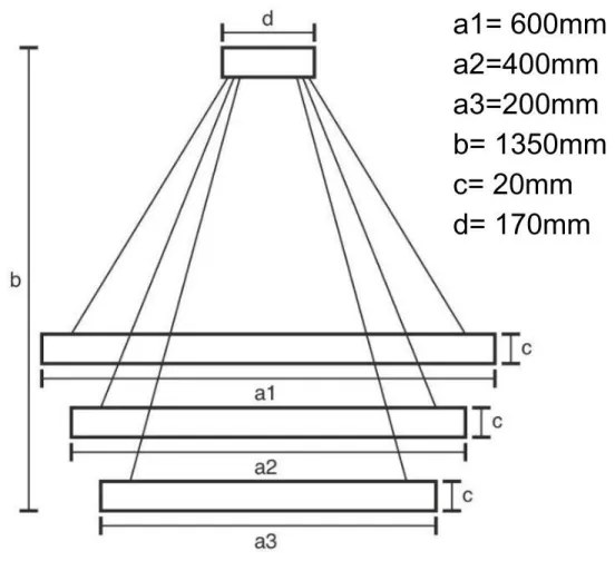 LED Stmívatelný lustr na lanku LED/90W/230V 3000-6500K + DO