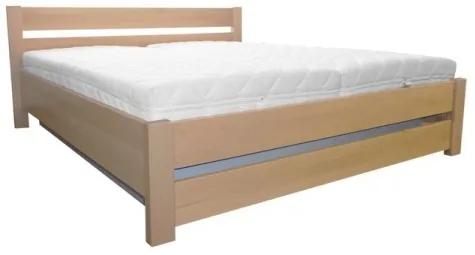 Drewmax Dřevěná postel 200x200 buk LK190 BOX gray