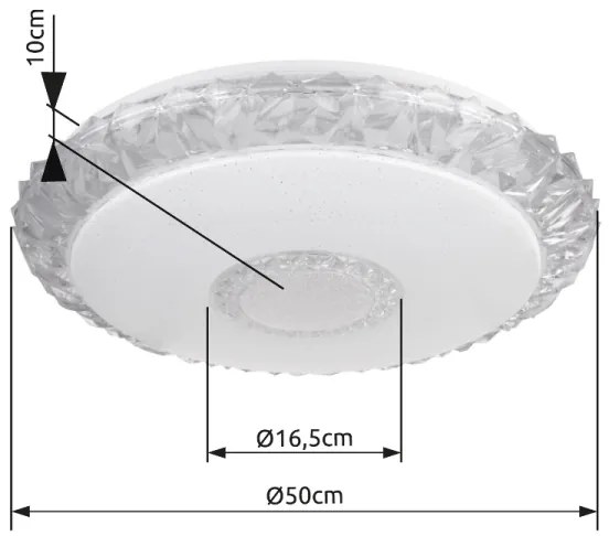 Globo 48413-40SH - LED Stm. stropní svítidlo EDDIE 40W/230V pr. 50 cm Tuya - DO