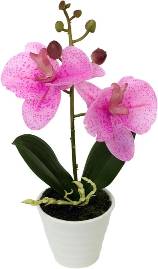Orchidea v keramickém květináči, sv. růžová, ORC720919