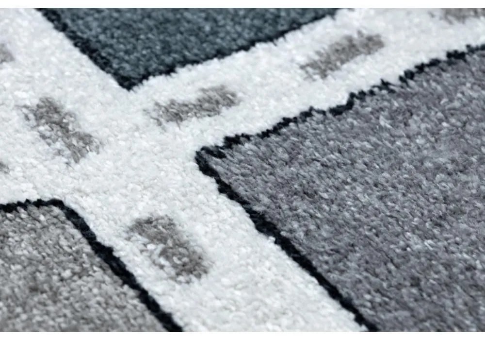 Dětský kusový koberec Ulice ve městě šedý 200x290cm