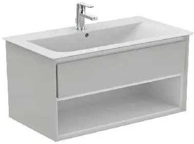 Ideal Standard Connect Air - Skříňka pod umyvadlo 100x44x52 cm, lesklá světlá šedá/bílá mat E0828EQ