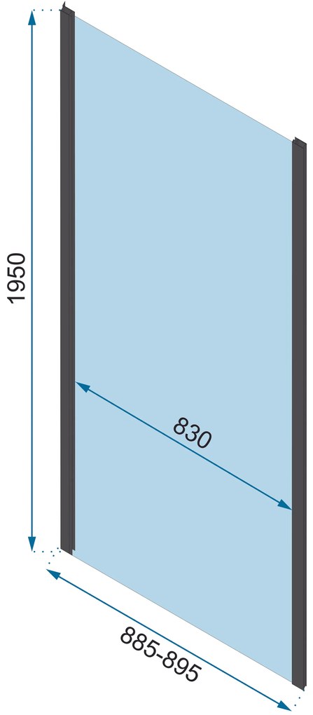 Sprchový kout MAXMAX Rea RAPID swing 90x90 cm - černý