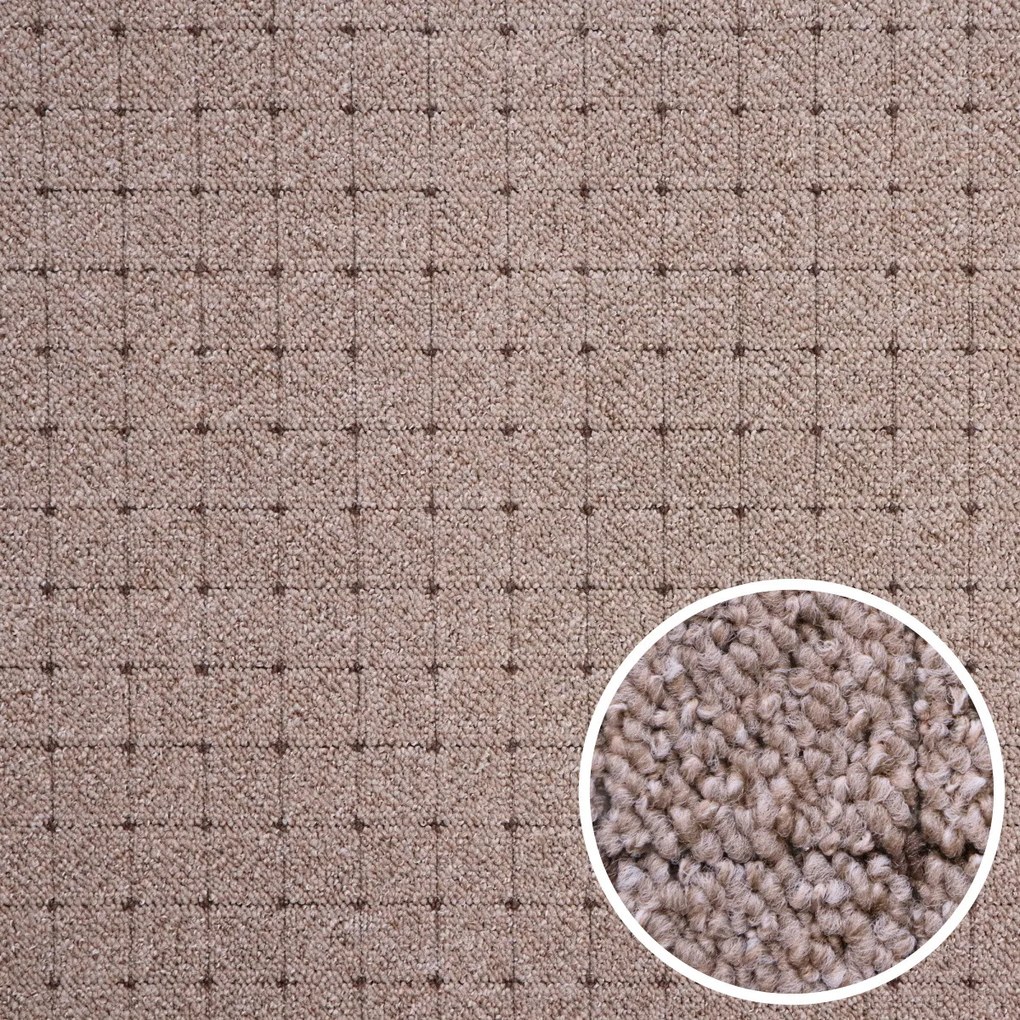 Condor Carpets, AKCE: 80x448 cm Kusový koberec Udinese béžový new - neúčtujeme odřezky z role - obšitý ze všech stran, šíře, béžová, filc, chodba / předsíň