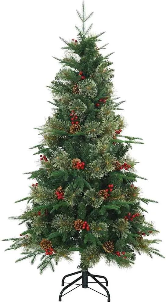 Umělý Skládací Vánoční Strom s stojanem Zelená 150 cm PE a PVC 3397407
