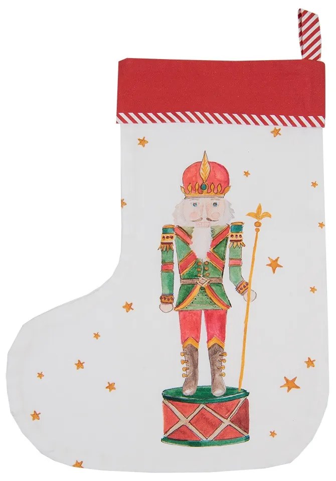 Vánoční punčocha s louskáčkem Happy Little Christmas I - 30*1*40 cm