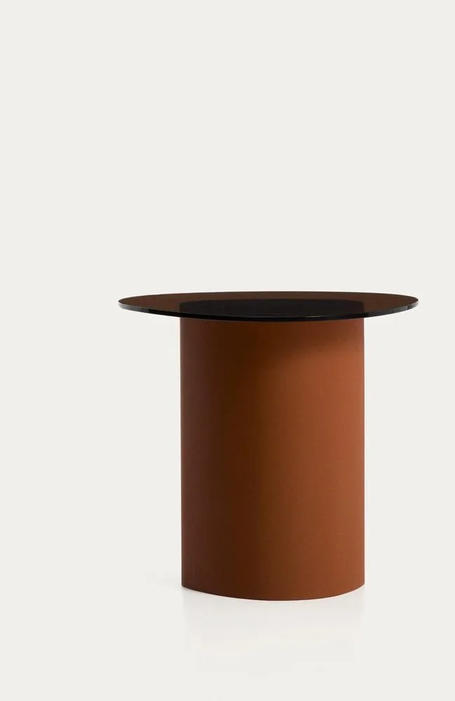 Odkládací stolek se skleněnou deskou 47x48 cm Olir – Kave Home