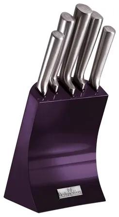 Berlinger Haus Sada nožů ve stojanu 6 ks nerez Royal Purple Metallic Line
