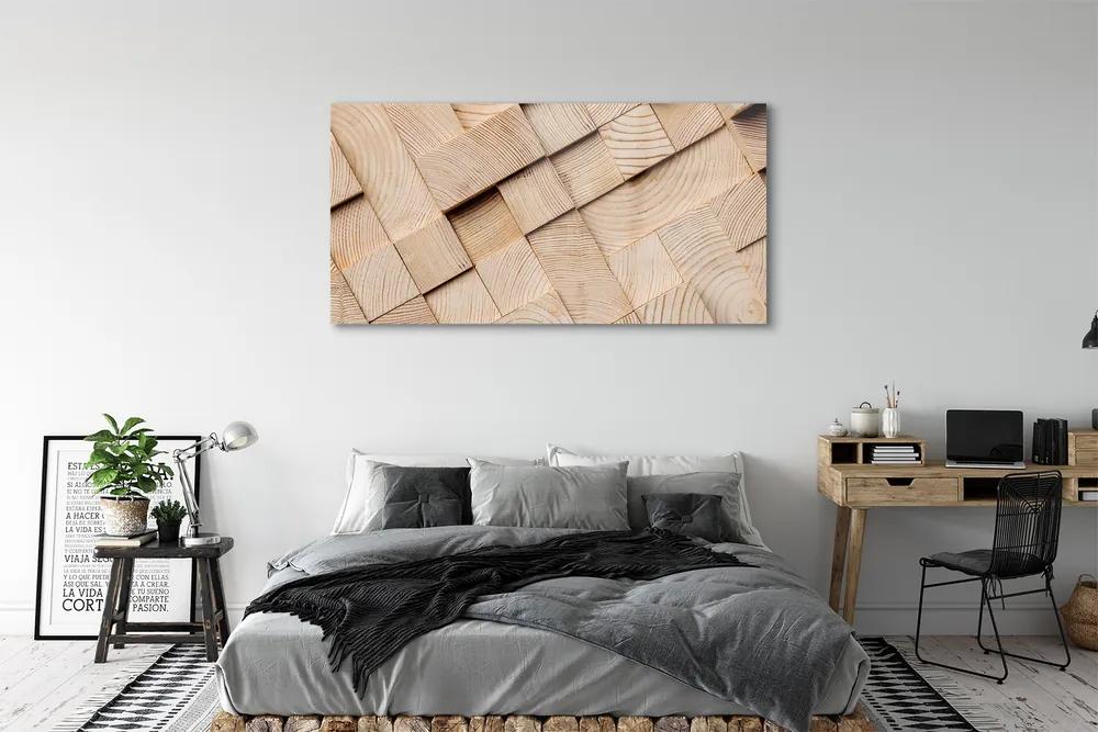 akrylový obraz složení zrna dřeva 140x70 cm