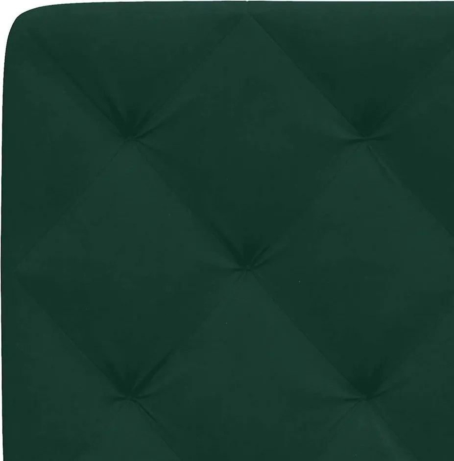 Postel s matrací tmavě zelená 100 x 200 cm samet 3208643
