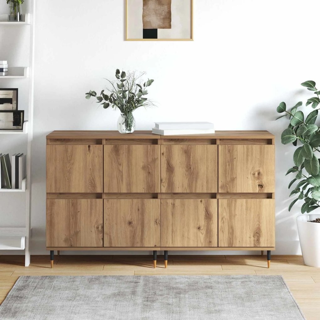 Úložná skříňka 2 ks Artisanový dub 60 x 35 x 70 cm 3394528