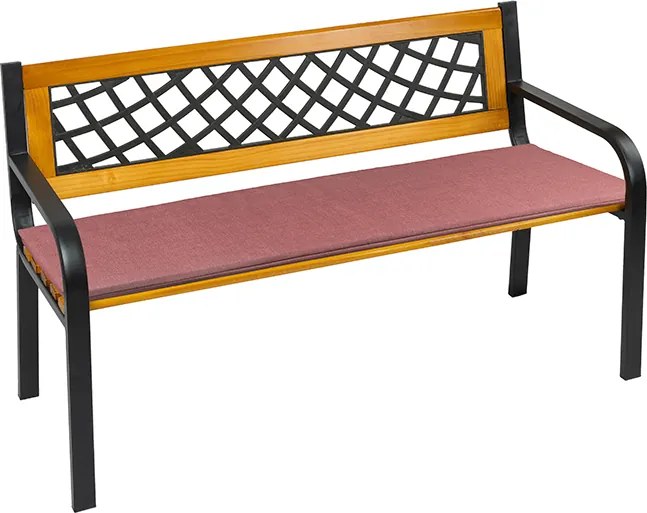 Bellatex Sedák na lavici hladký Růžová 40x140 cm