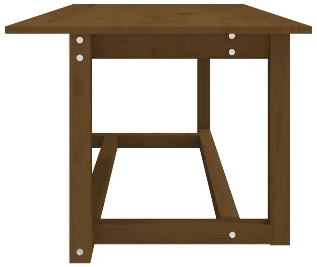 Konferenční stolek medově hnědý 110x55x45 cm masivní borovice - Default Title