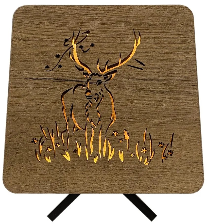 Li-Go "Jelen" lampa 19x19cm provedení povrchu: černá s patinou