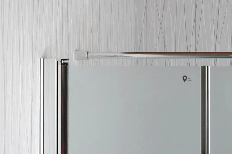 ARTTEC Sprchový kout rohový SALOON D 8 grape sklo 100 x 90 x 198 cm s vaničkou z litého mramoru LINEA