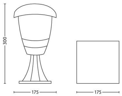 Philips 15382/30/16 - Zahradní lampa MYGARDEN CREEK 1xE27/60W/230V IP44