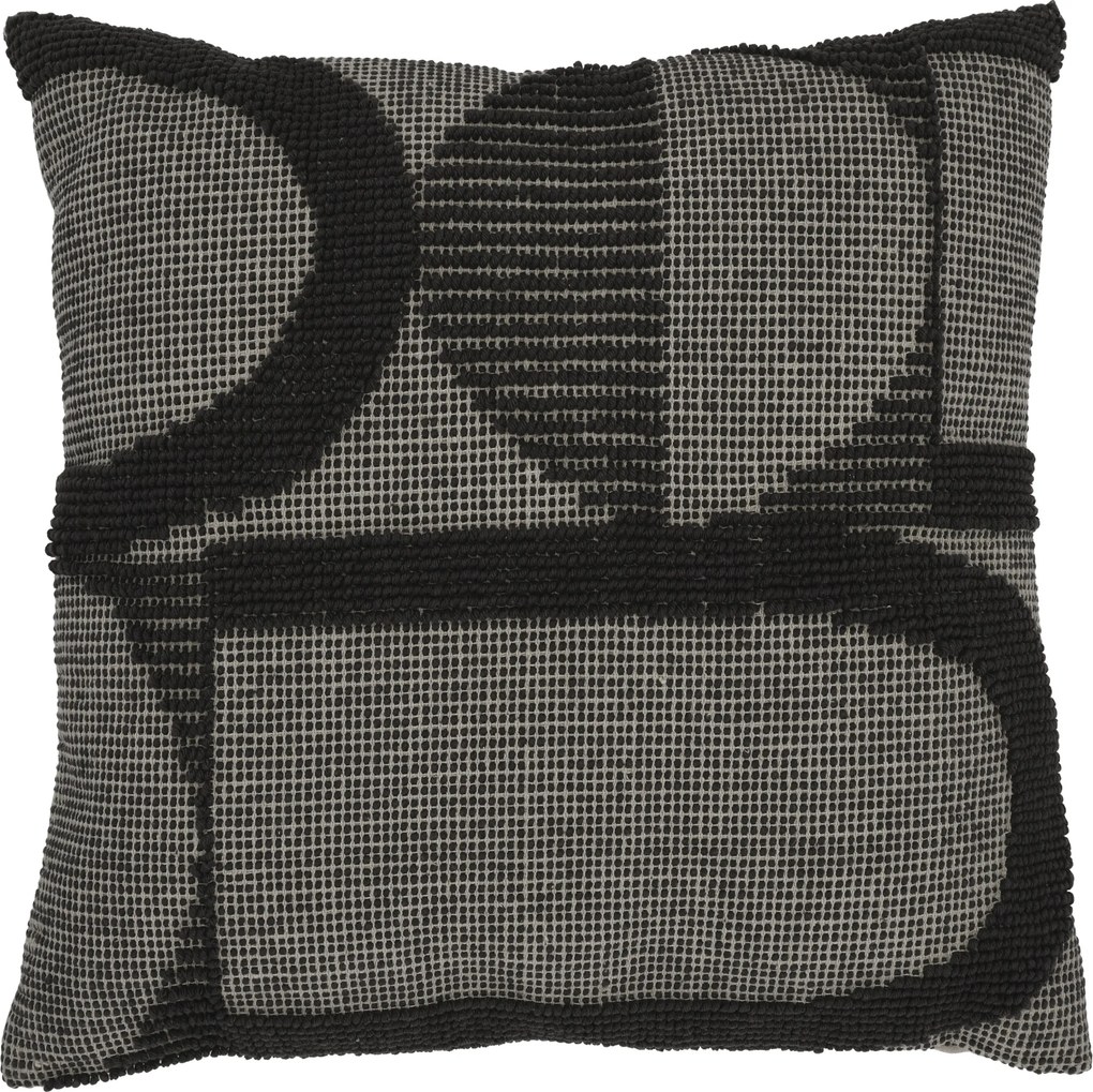 Livarno® Dekorativní polštář, 45 x 45 cm (geometrie/antracitová)
