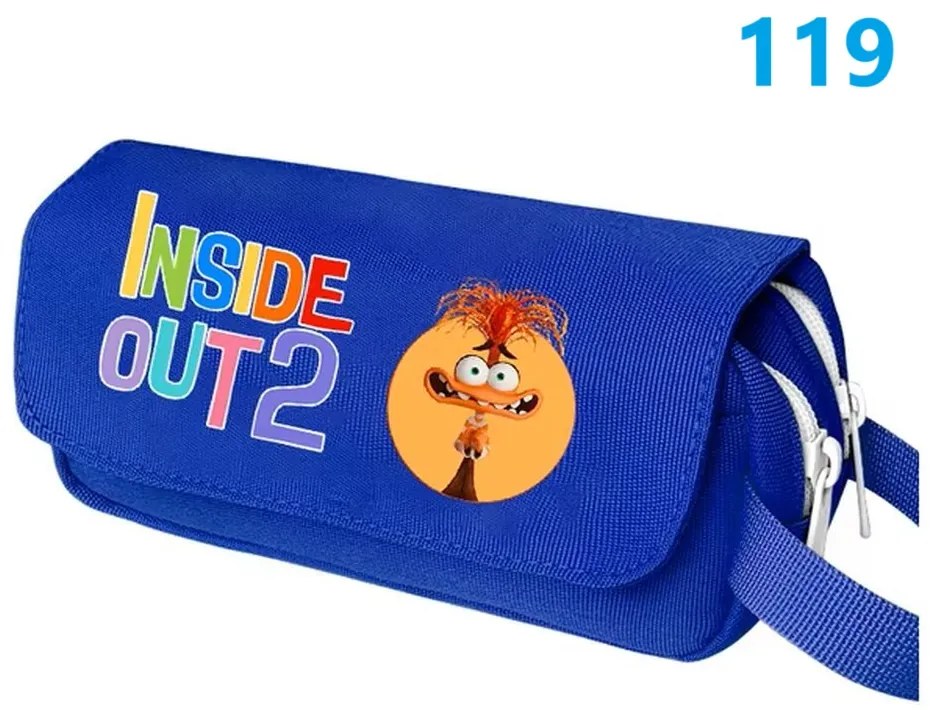 Dětský školní penál V hlavě 2 (Inside Out 2) Barva: modrá 119
