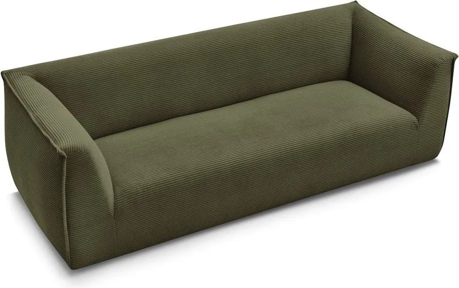 Zelená manšestrová pohovka 242 cm Giorgia – Bobochic Paris