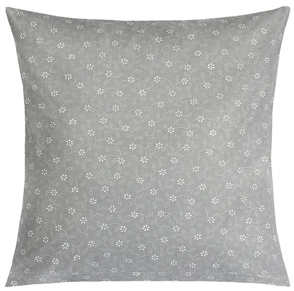 Bellatex Polštářek ADÉLA 40x40 cm Pnoucí kvítek šedá, bílá