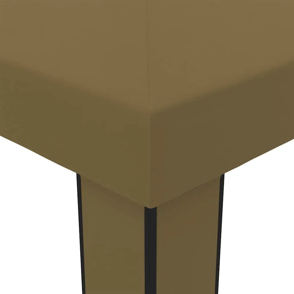 Altán s dvojitou střechou 3 x 6 m taupe 180 g/m² 312219