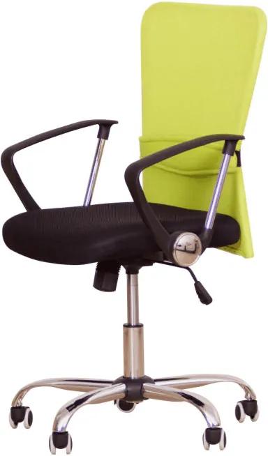 Kancelářské křeslo, s černým sedákem, zelená opěrka, AEX 09020541 Tempo Kondela