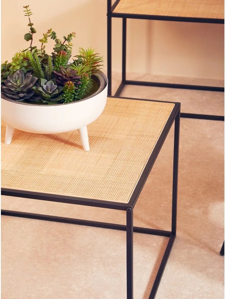 Ratanový konferenční stolek v přírodní barvě 60x60 cm Depok – Premier Housewares