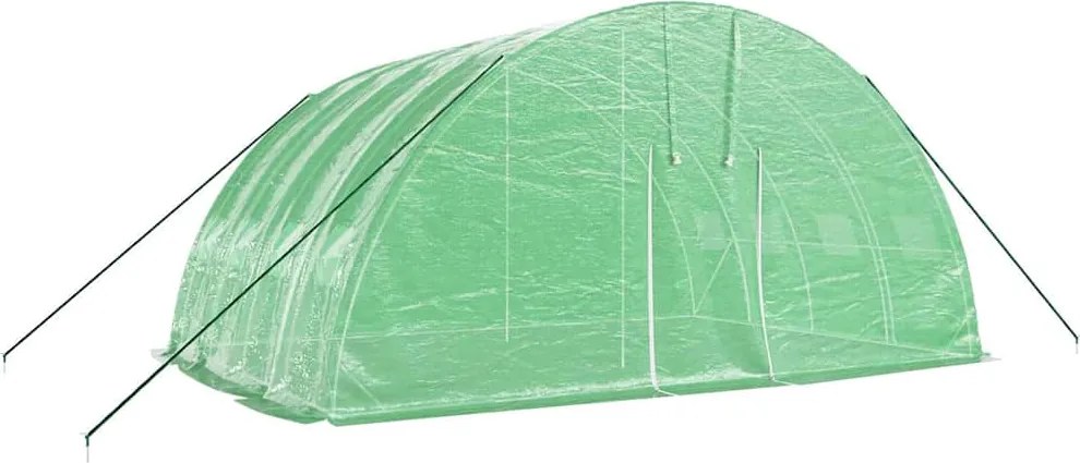 Skleník s ocelovým rámem zelený 24 m² 6x4x2,85 m 3188105