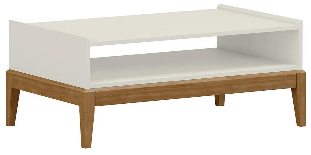 Konferenční stolek MILAO bílá/dub