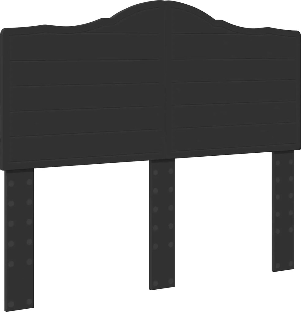 Rám postele s čelo Černá 120 x 200 cm Masivní borové dřevo 3413327