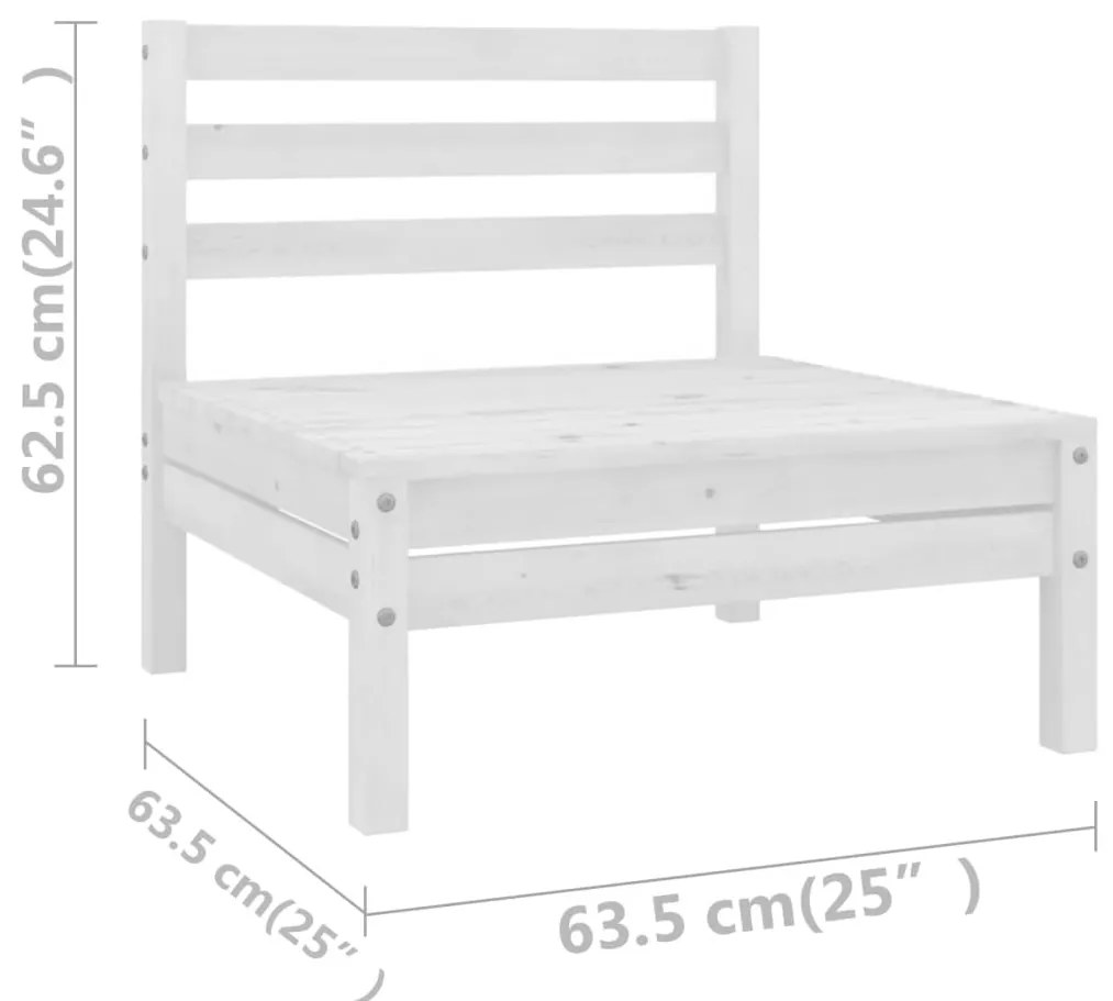 vidaXL Marketos 10dílná zahradní sedací souprava bílá masivní borovice