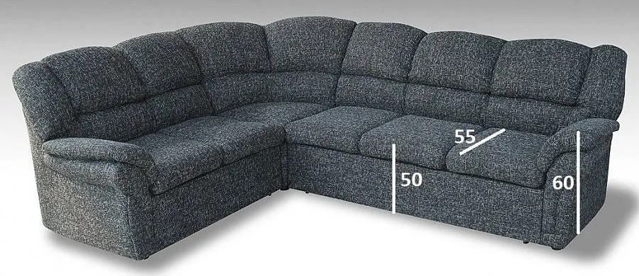 Casarredo - Komfort nábytek Rohová sedací souprava LANZAROTE, rozkládací s úložným prostorem, výběr barev | potah: etna 37,Umístění rohu: roh na pravé straně