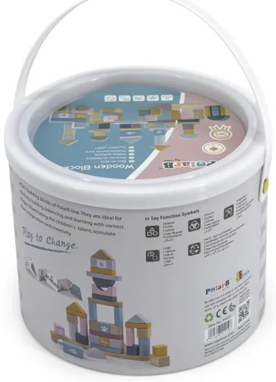 Dřevěné stavební kostky Viga 44010 PolarB 60 ks