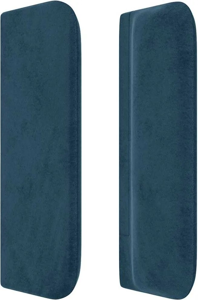 Čelo postele typu ušák tmavě modrá 163x16x78/88 cm samet 3118546