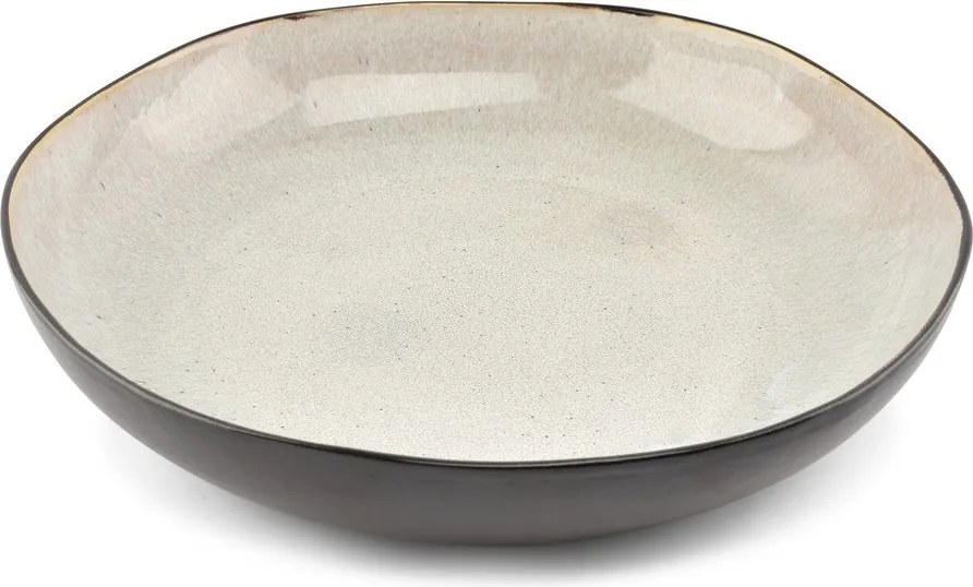 Černá/béžová mísa z kameniny ø 32 cm Lunar – Salt&Pepper