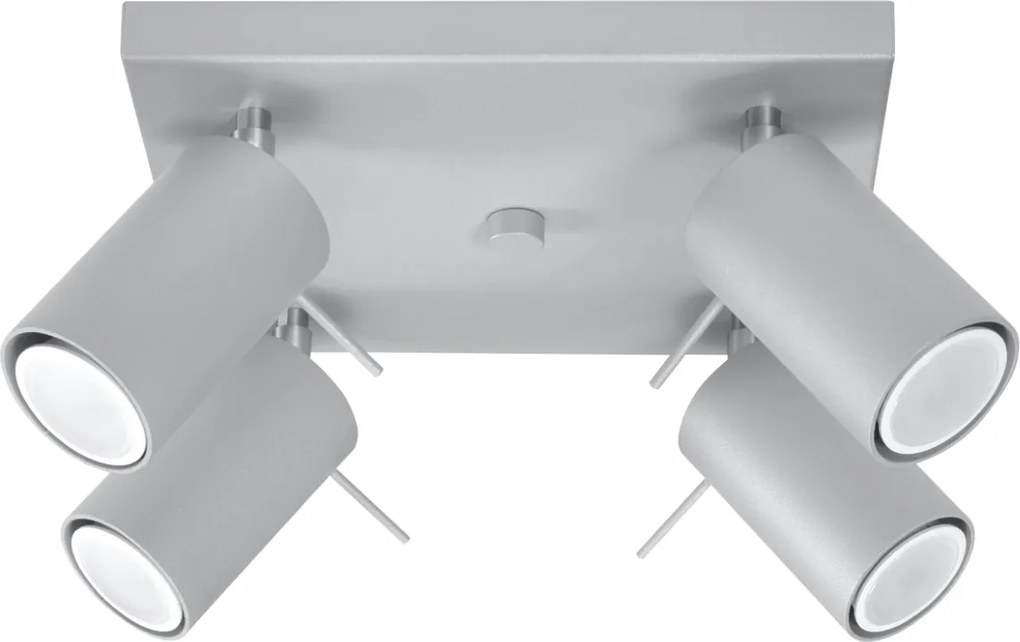 Sollux Lighting Stropní svítidlo RING 4 šedé