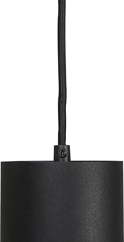 Designové závěsné svítidlo černé vč. 1-fázového kolejnicového adaptéru - Slimline Tubo