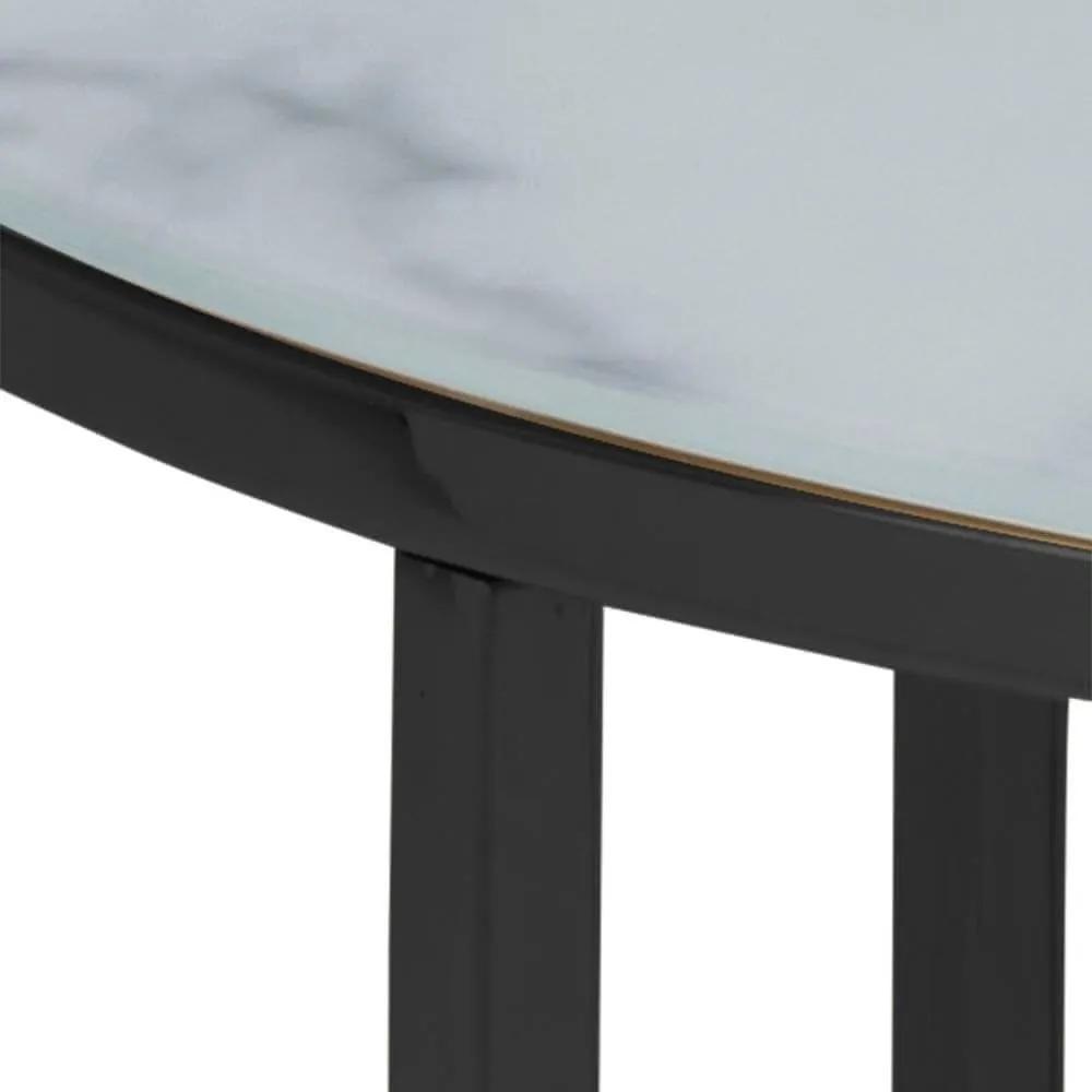 Intesi Kulatý konferenční stolek Alisma bílá/černá
