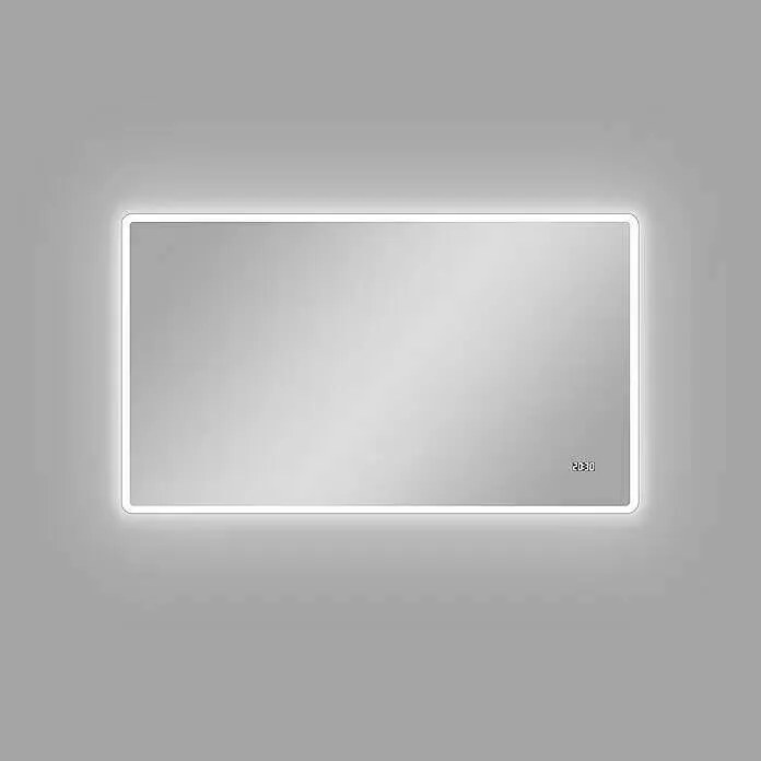 Exkluzivní LED světelné zrcadlo DSK Silver Sintra / 120 x 70 cm / páčkový vypínač / stříbrná