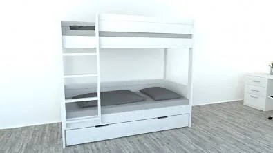 Postelia Patrová postel BAMBINO Buk 2v1 80x200 cm z masivu